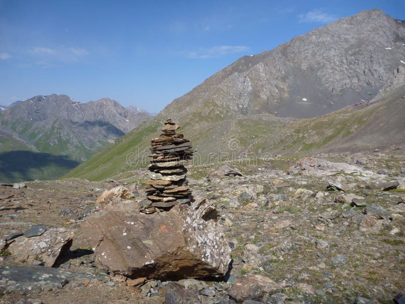 A Mountain Pass with Stoneman Stock Photo - Image of clear, glacier ...