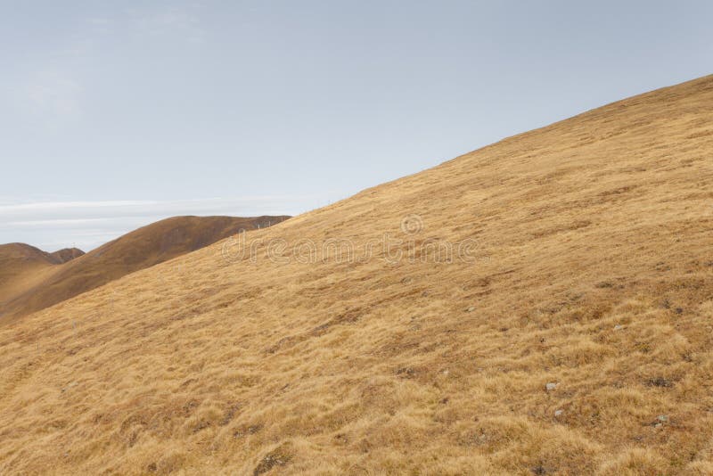 A Mountain Pasture among the Alps at Fall Stock Image - Image of funes ...