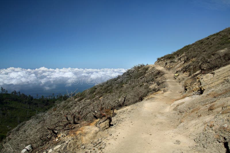 Mountain path above clouds stock image. Image of natural - 11081139
