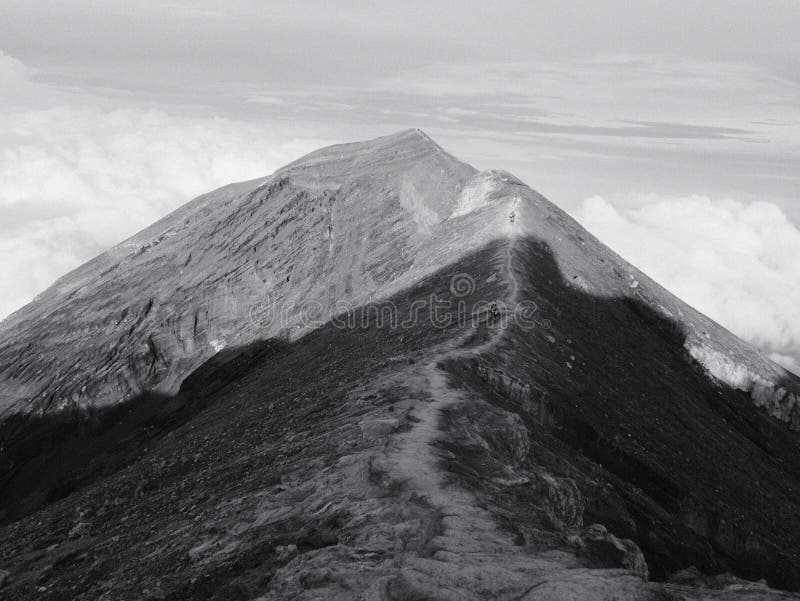 A Mountain with a Path Leading To the Top Stock Photo - Image of ...
