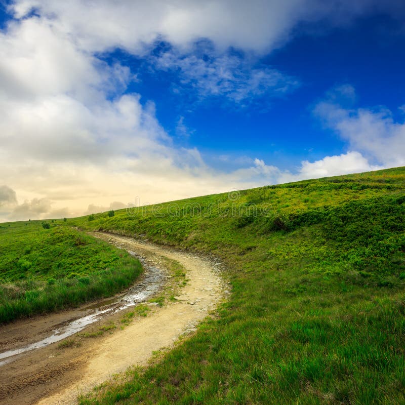 Mountain Path Uphill To the Sky Stock Photo - Image of concrete, summer ...