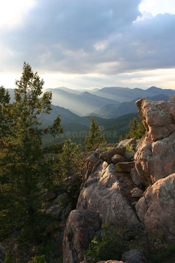 Mountain Peace stock photo. Image of sunlit, hiking, clouds - 7053552