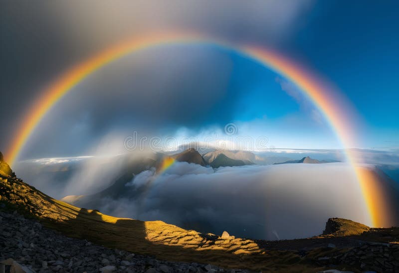 Mountain Peak Glory Effect â€“ Circular Rainbow Forming Around a Shadow ...