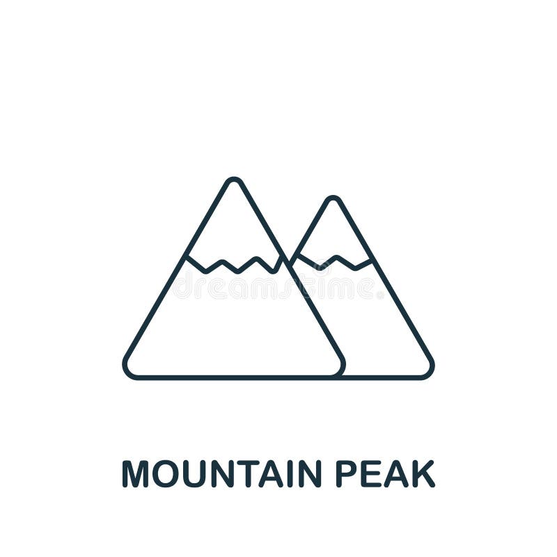 Mountain Peak Icon. Line Simple Success Icon for Templates, Web Design ...