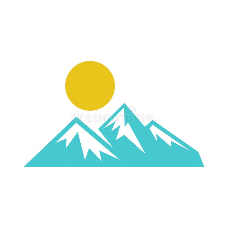 Mountain peak logo design stock illustration. Illustration of landscape ...