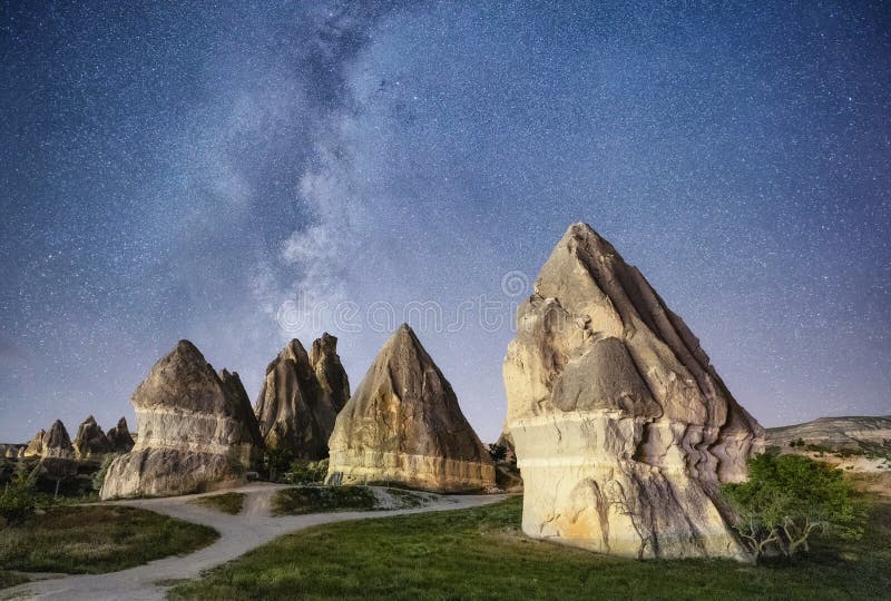 Mountain Peak at the Night Time in the Turkey. Stock Photo - Image of ...