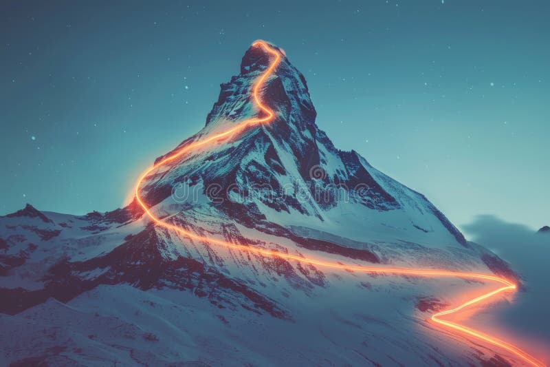 Mountain Peak, Path To the Summit, Guiding Light, Determination ...