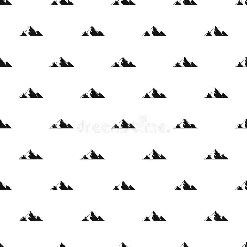 Mountain Peak Pattern Seamless Vector Stock Vector - Illustration of ...