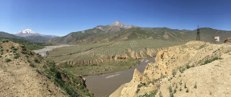 Mountain Peak Range Landscape. Green Mountain Range View. Stock Photo ...
