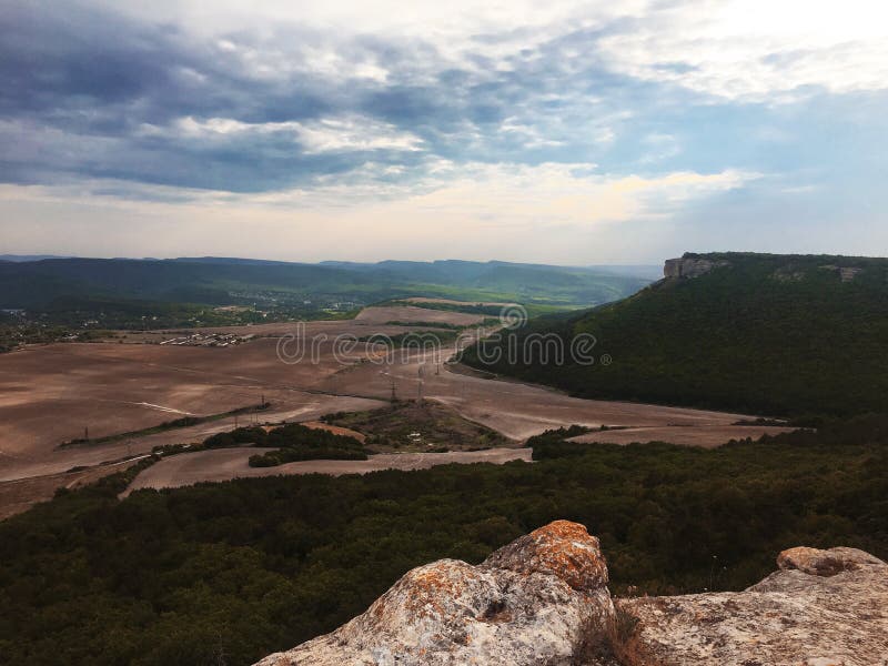 Mountain Peak Range Landscape. Green Mountain Range View. Stock Image ...