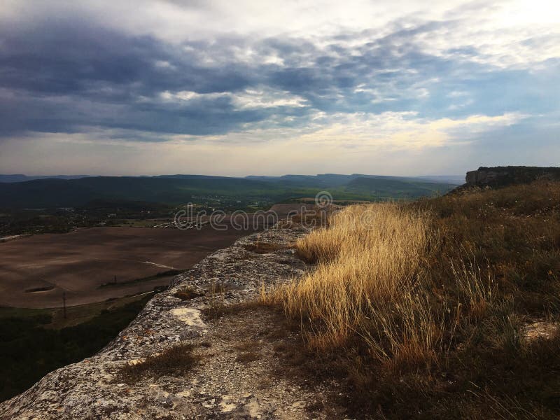 Mountain Peak Range Landscape. Green Mountain Range View. Stock Image ...