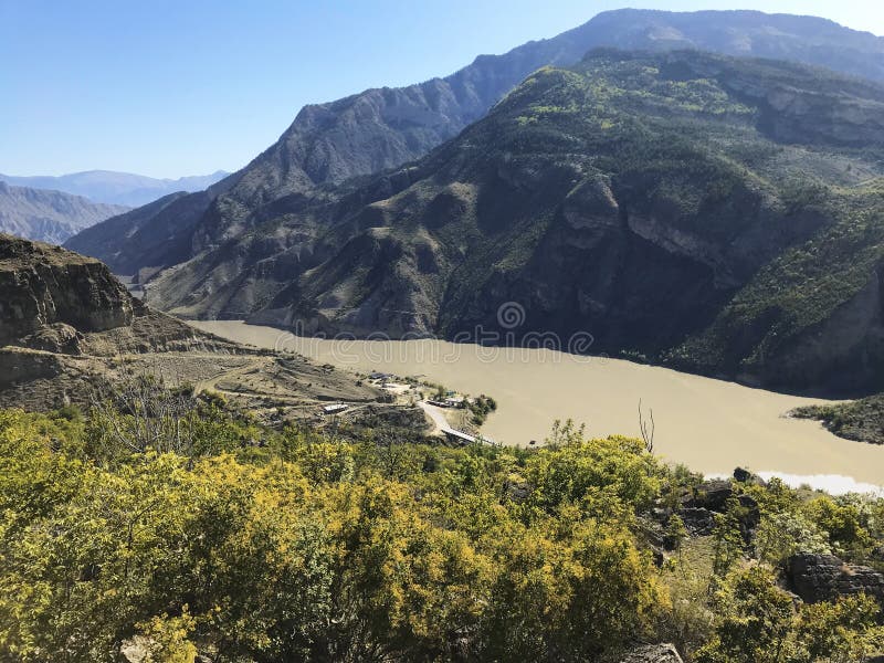 Mountain Peak Range Landscape. Green Mountain Range View. Stock Photo ...