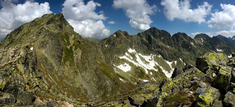 Mountain peak and ridge stock image. Image of snow, scenery - 10450691