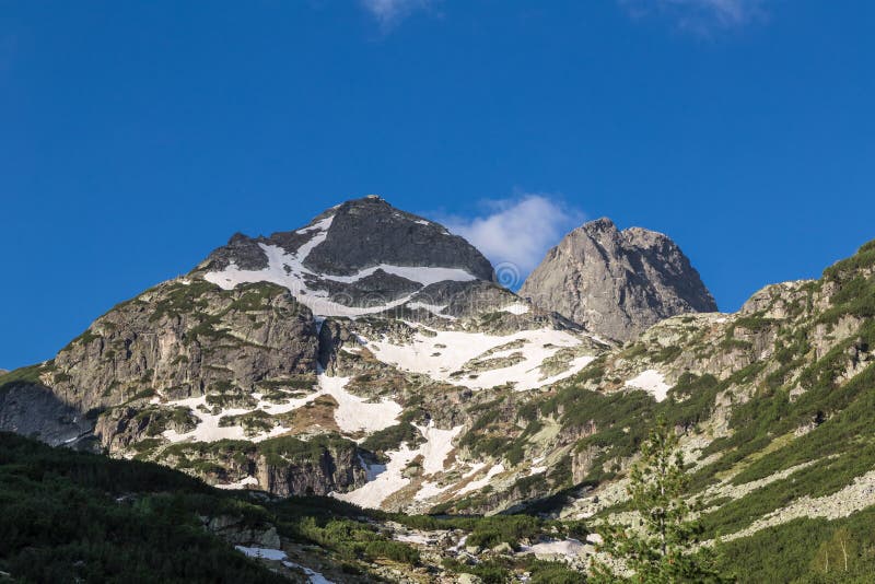 Mountain peak in spring stock photo. Image of season - 85006686