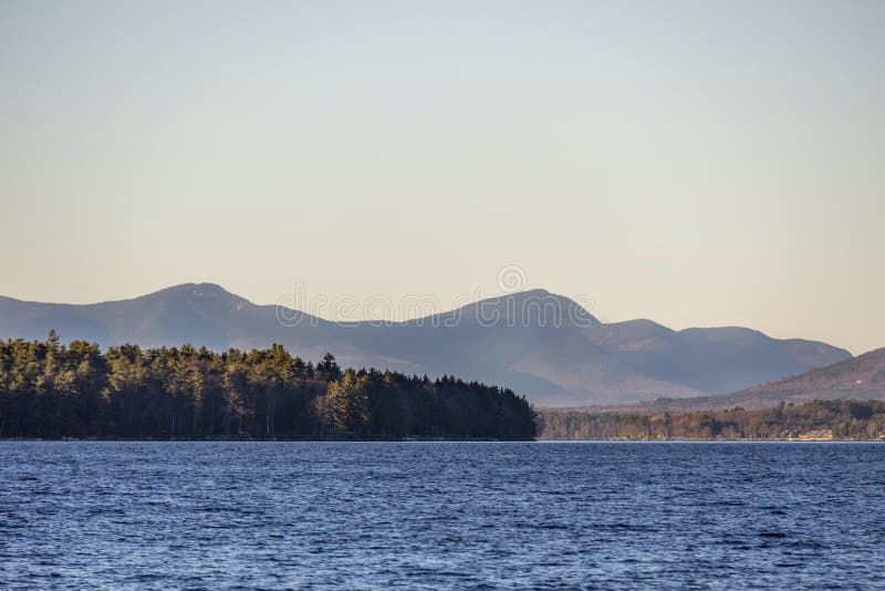 Mountain Peaks in the Distance Behind a Lake in the Fall Stock Photo ...