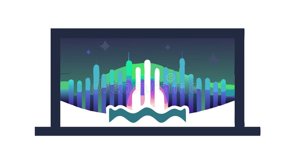 Mountain Peaks with Graph Lines Icon, Geographical Data and Elevation ...