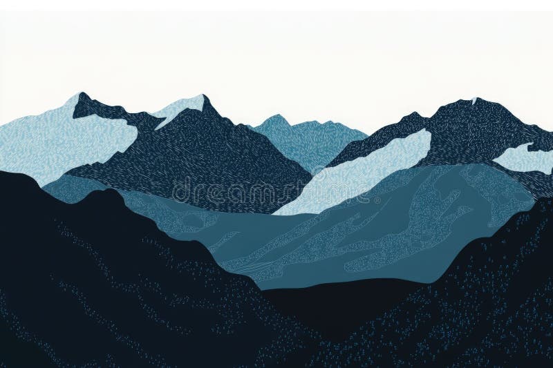 Mountain Peaks Rising from the Valley Floor Against a Clear Blue Sky ...