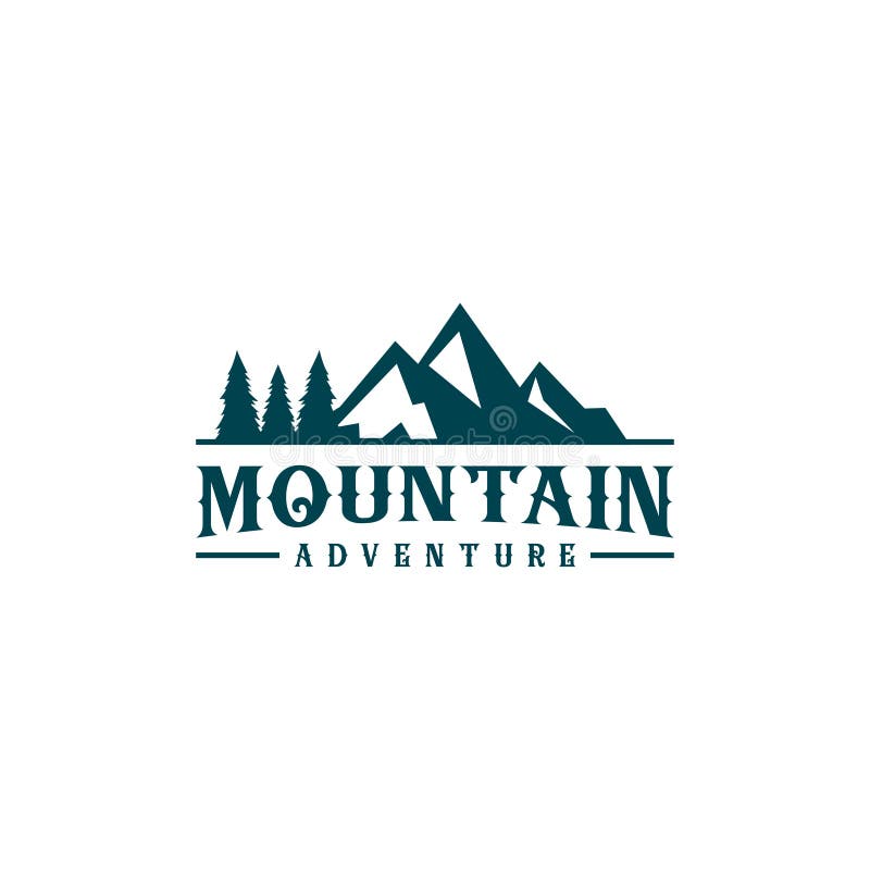 Mountain Pine Trees Logo Design Concept Vector Stock Vector ...