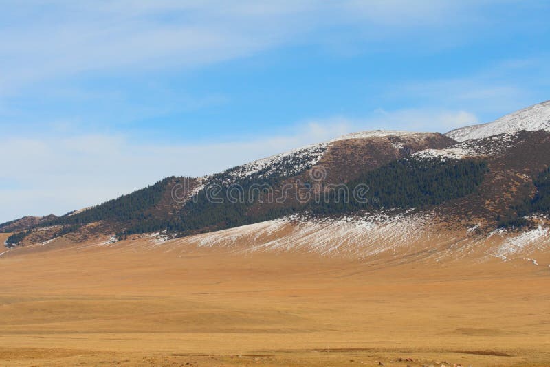 Mountain plain stock image. Image of rock, nature, area - 7086263