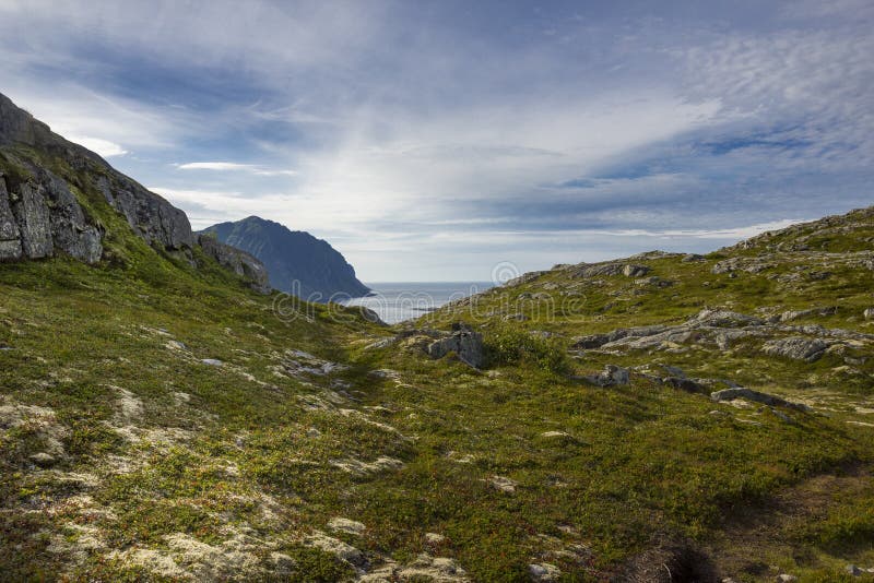 Mountain Plateau by the Sea Stock Image - Image of lofoten, lake: 107830981