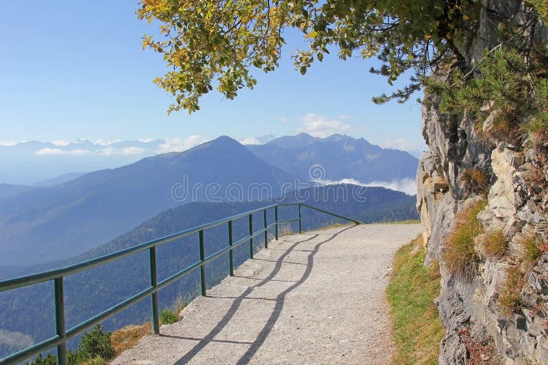 Mountain Promenade Way in the Alps Stock Image - Image of alpine, blue ...