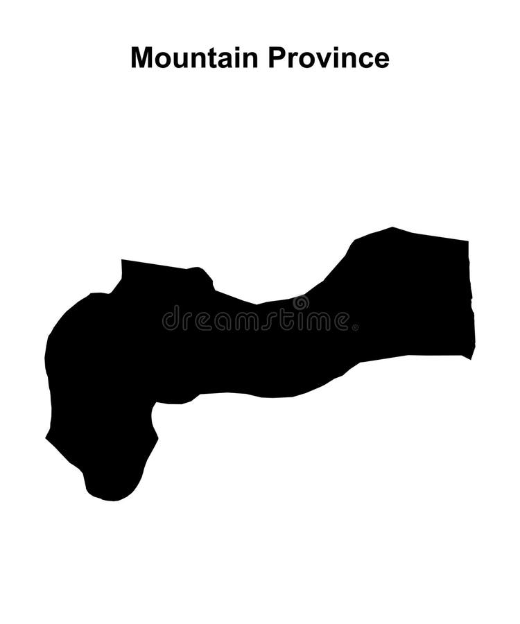 Mountain Province Outline Map Stock Vector - Illustration of tourism ...