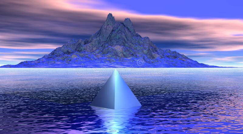 Mountain and pyramid stock illustration. Illustration of purple - 10683618