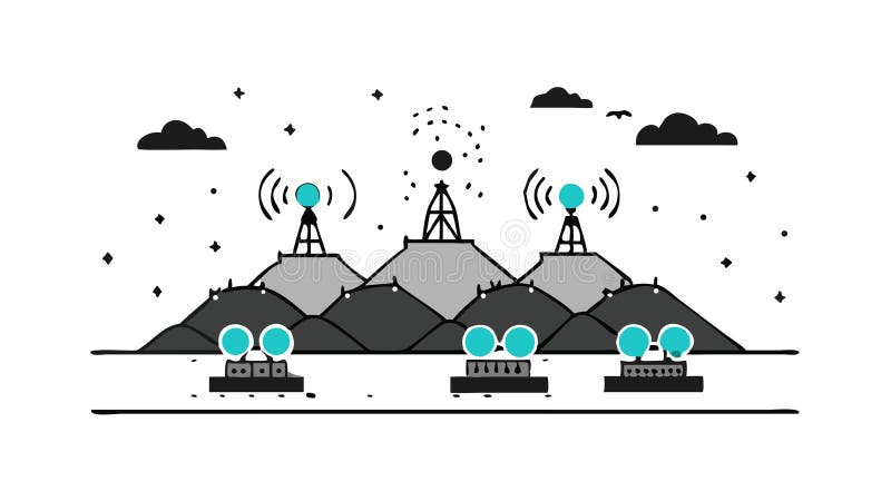 Mountain Radar Station, Symbolizing Remote Communication and ...