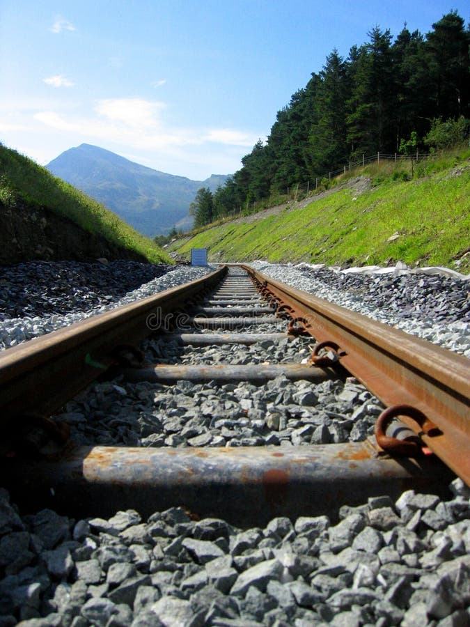 Mountain railway tracks stock image. Image of railway - 3361003