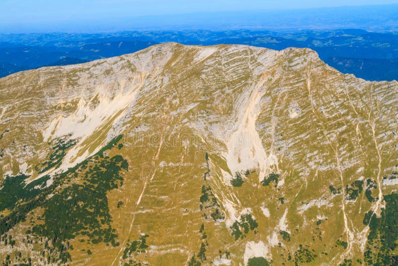 Mountain Range Aerial View, Oetscher Mountain Stock Image - Image of ...