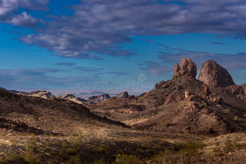 Mountain Range in the Arizona Desert with a Cloudscape in the ...
