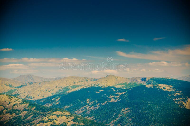 Mountain Range. Big High Hills in Green Stock Photo - Image of bright ...