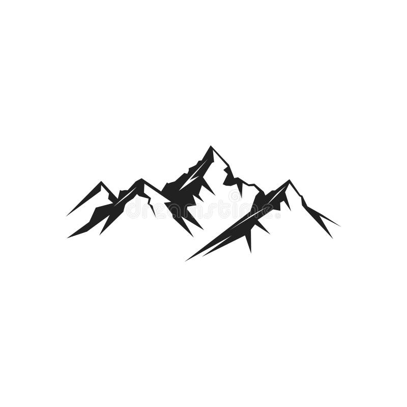 Mountain Range in Black and White, Showcasing Sharp, Angular Peaks and ...