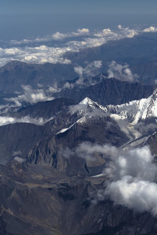 Mountain Range on the Border of Russia Stock Photo - Image of clouds ...