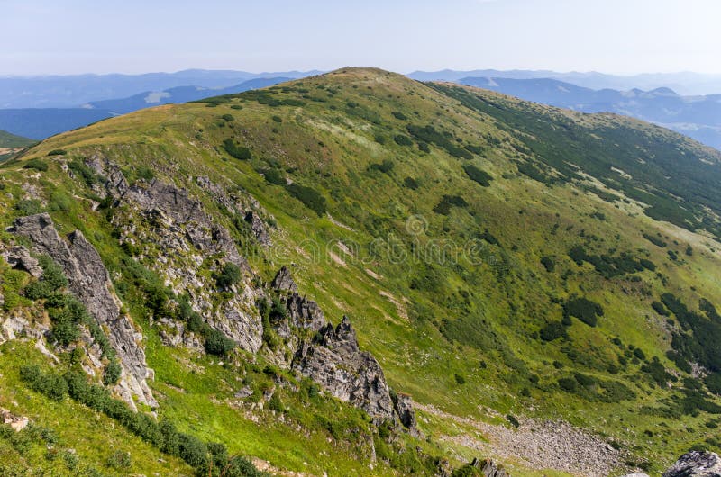 A Mountain Range with Cliffs. Stock Image - Image of distance, national ...
