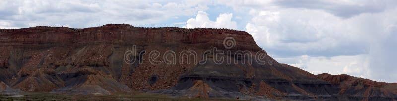 Mountain Range with Crumbling Rocks Stock Photo - Image of scenic, peak ...