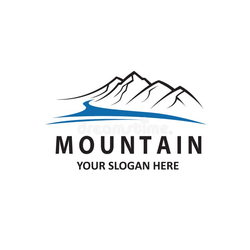 Mountain range emblem stock vector. Illustration of rock - 259865178