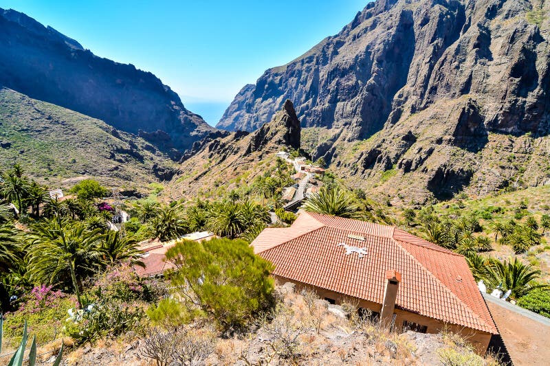 A Mountain Range with a House on Top of it Stock Image - Image of rock ...