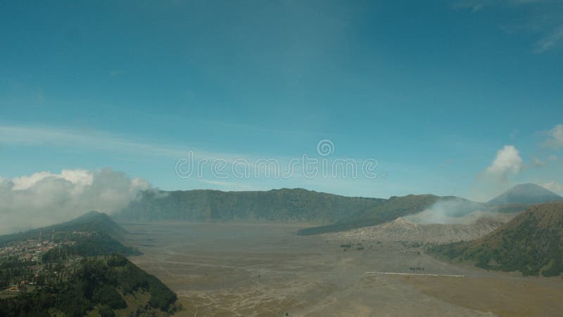 A Mountain Range with a Large, Open Plain in the Foreground Stock Image ...