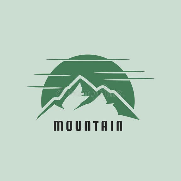 Mountain Range Logo design stock illustration. Illustration of document - 263571148