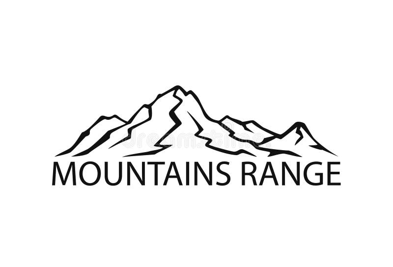 Mountain Range Logo Element Stock Vector - Illustration of outdoor ...