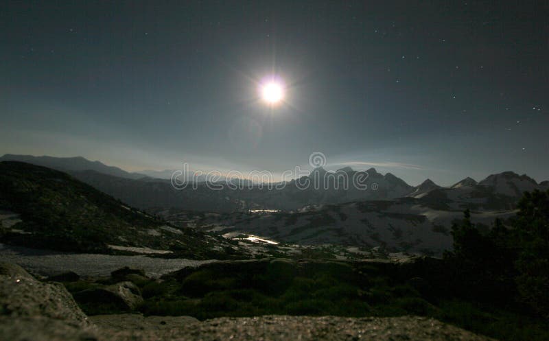 Mountain Range at Night stock photo. Image of suncups - 5000204