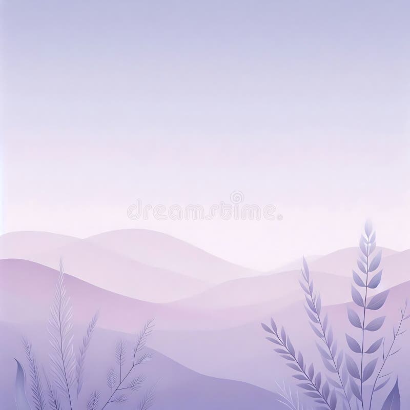 A Mountain Range with Purple Hills and a Sky in the Background. the Sky ...