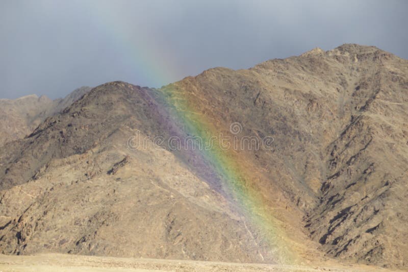 A Mountain Range with Rainbow in India. Stock Photo - Image of tourism ...