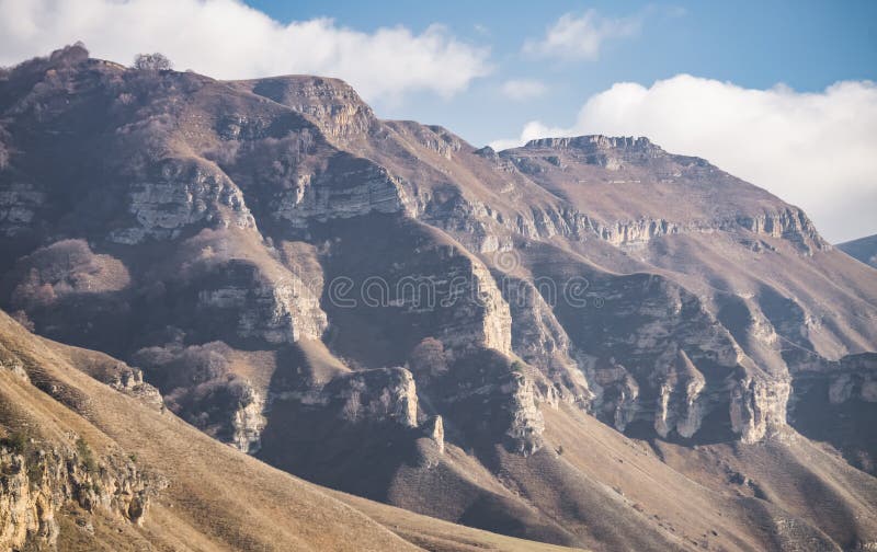 Mountain Range with Rocky Cliffs and Ridges Made of Stones in the ...