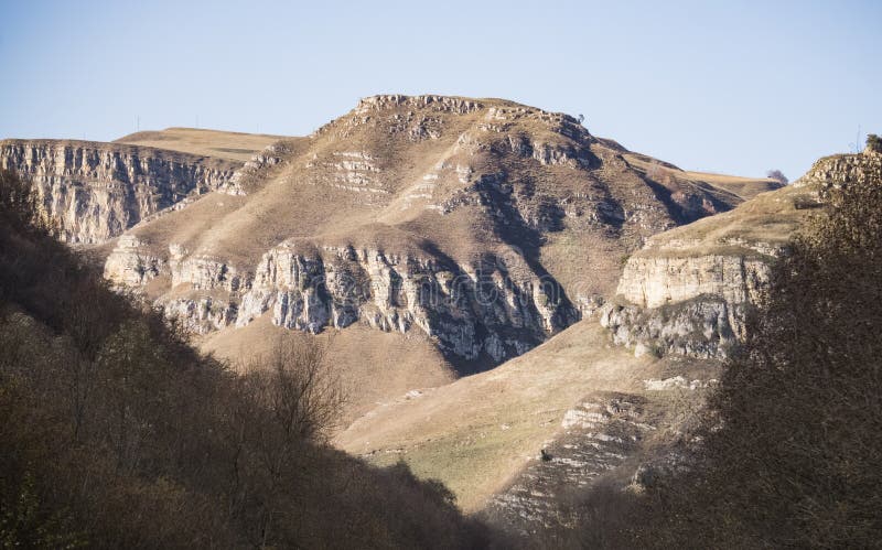 Mountain Range with Rocky Cliffs and Ridges Made of Stones in the ...