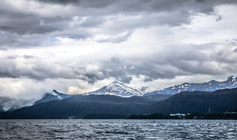 Mountain Range Scenes in June Around Juneau Alaska Stock Photo - Image ...
