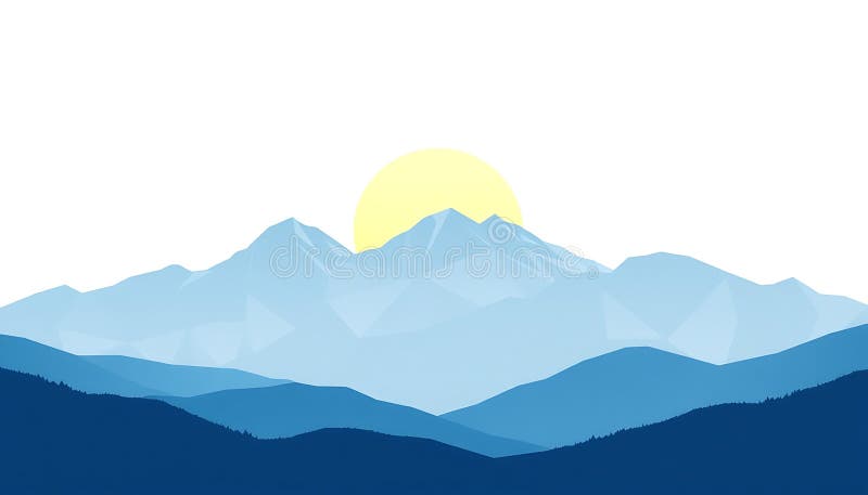 Mountain Range Silhouette Landscape View Generative AI Stock ...