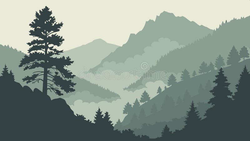 Mountain Range Silhouette, Layered Mountains, Alpine View, Nature ...