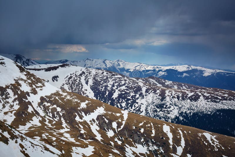 Mountain Range in the Spring Stock Photo - Image of peak, ridge: 53766188